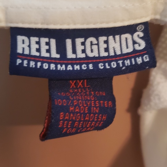 Reel Legends | Shirts | White Reel Legends Short Sleeve Fishing Shirt ...